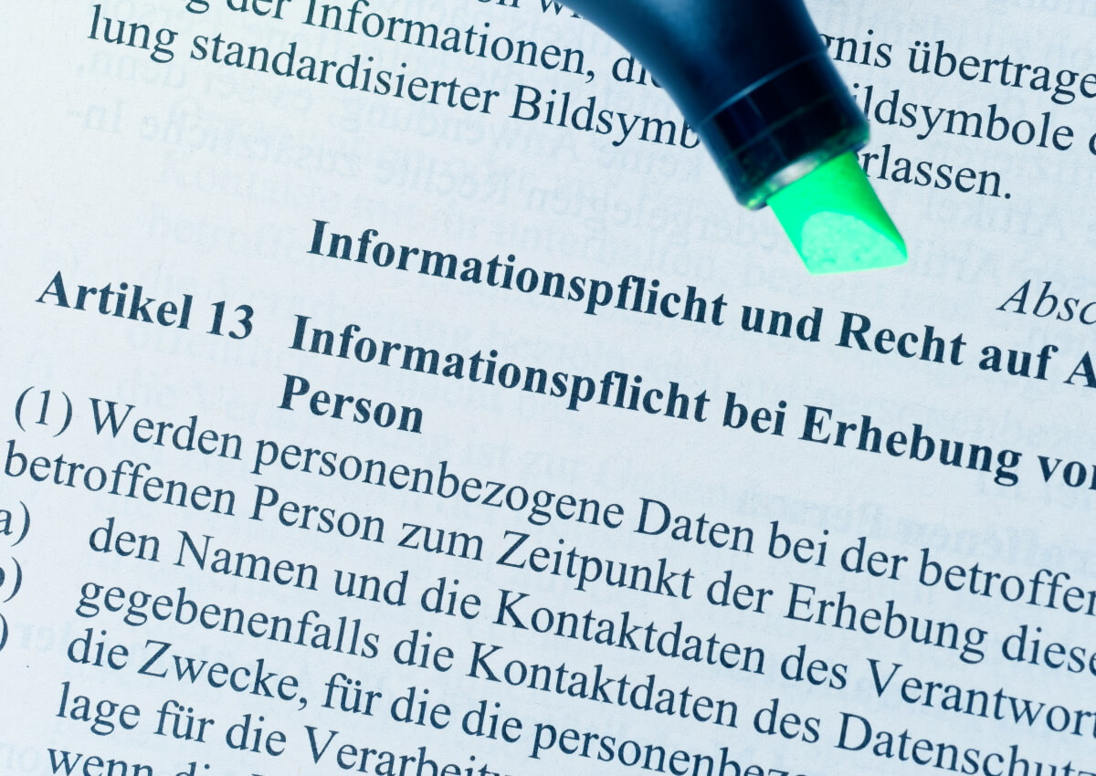 Art. 13 DSGVO: Informationspflicht nach DSGVO rechtssicher umsetzen
